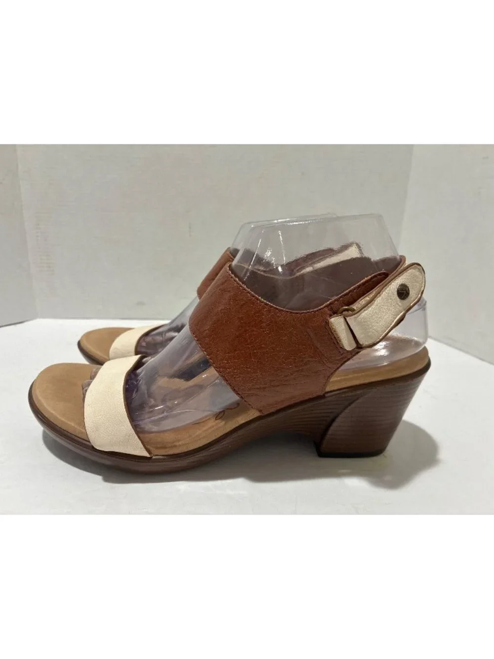 Aetrex | Shoes | Aetrex Peyton Leather Open Toe Platform Brown Heels ...